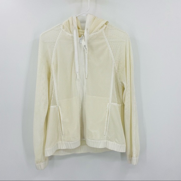 lululemon athletica | Jackets & Coats | 28 Lululemon Off White Mesh ...